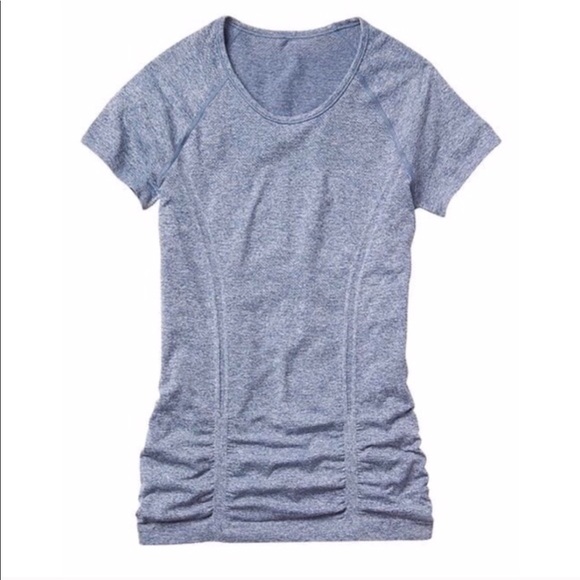 Athleta | Tops | Athleta Fastest Track Tee Heathered Purple | Poshmark